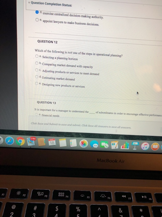 Solved Question Completion Status: d. exercise centralized | Chegg.com