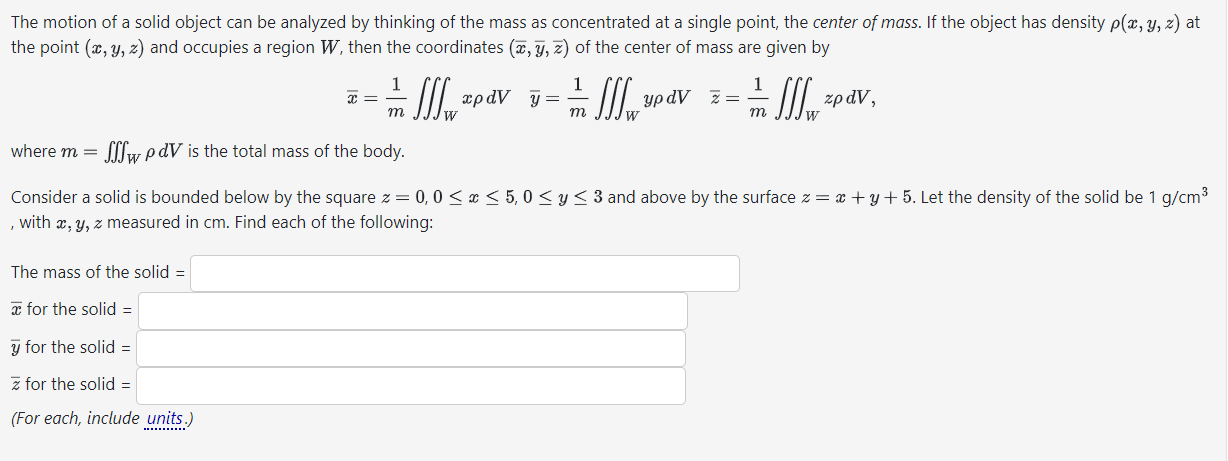 Solved The motion of a solid object can be analyzed by | Chegg.com
