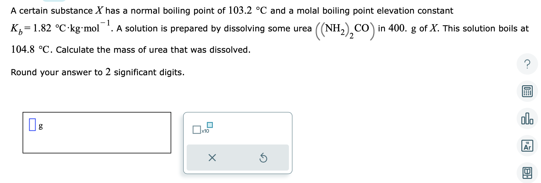 Solved A certain substance X has a normal boiling point of | Chegg.com