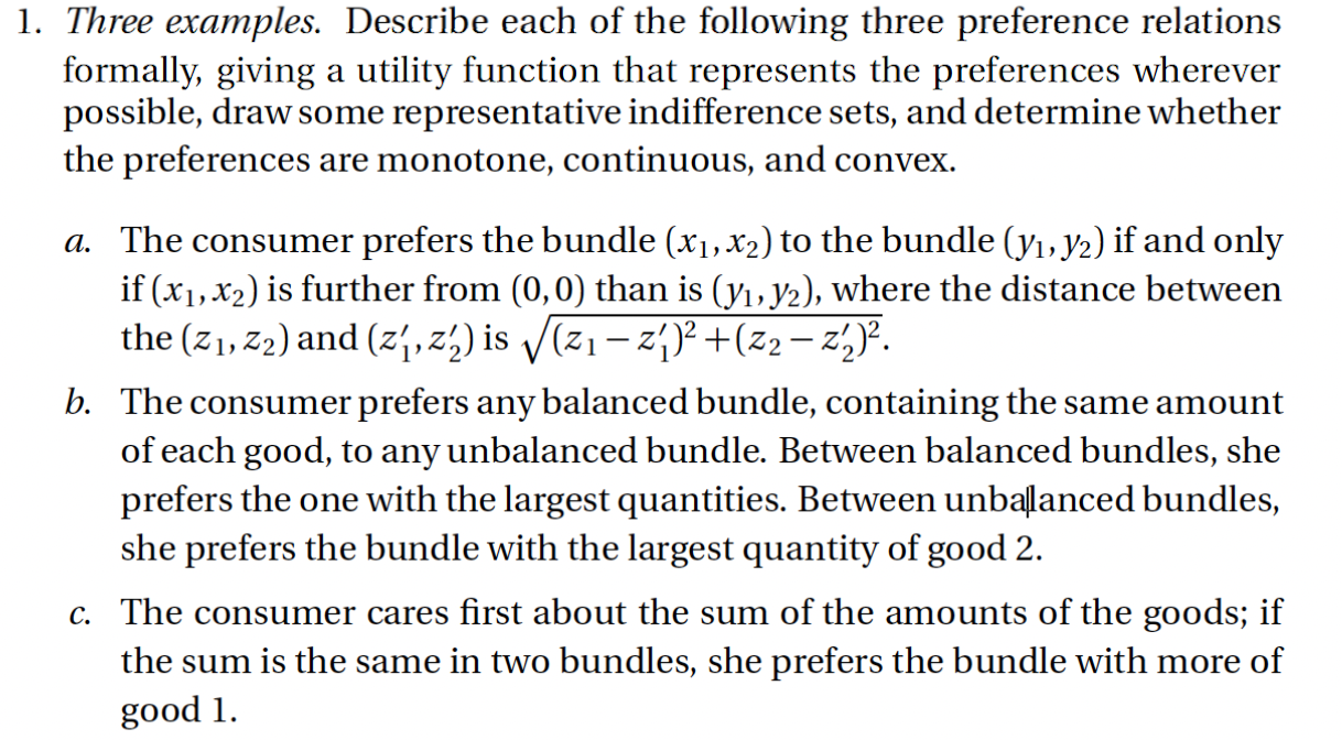 Solved 1. Three examples. Describe each of the following | Chegg.com