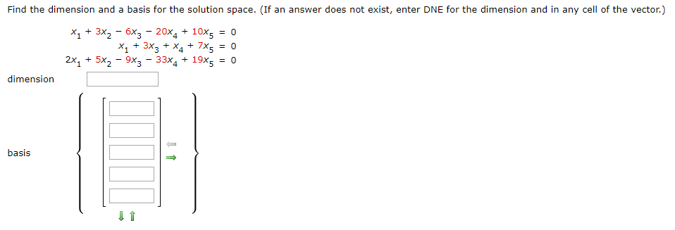 Solved Find the dimension and a basis for the solution | Chegg.com