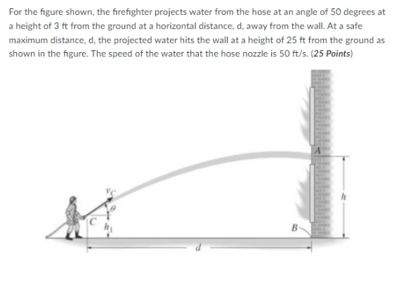 Solved 1 - The maximum safe distance, d, of ____ft away from | Chegg.com