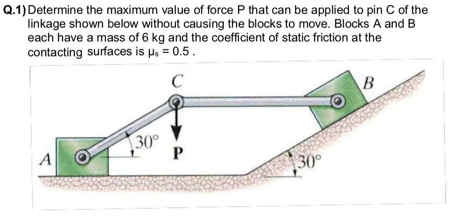 Solved Q.1)Determine the maximum value of force P that can | Chegg.com