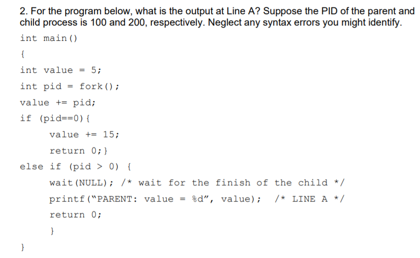 Solved 2. For the program below, what is the output at Line | Chegg.com