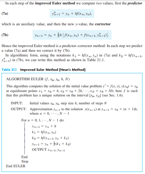 Solved 1. Solve numerically, the initial value problem for | Chegg.com