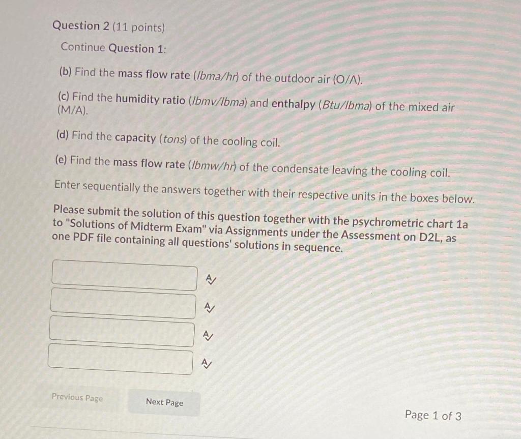 Solved Question 2 (11 points) Continue Question 1: (b) Find | Chegg.com