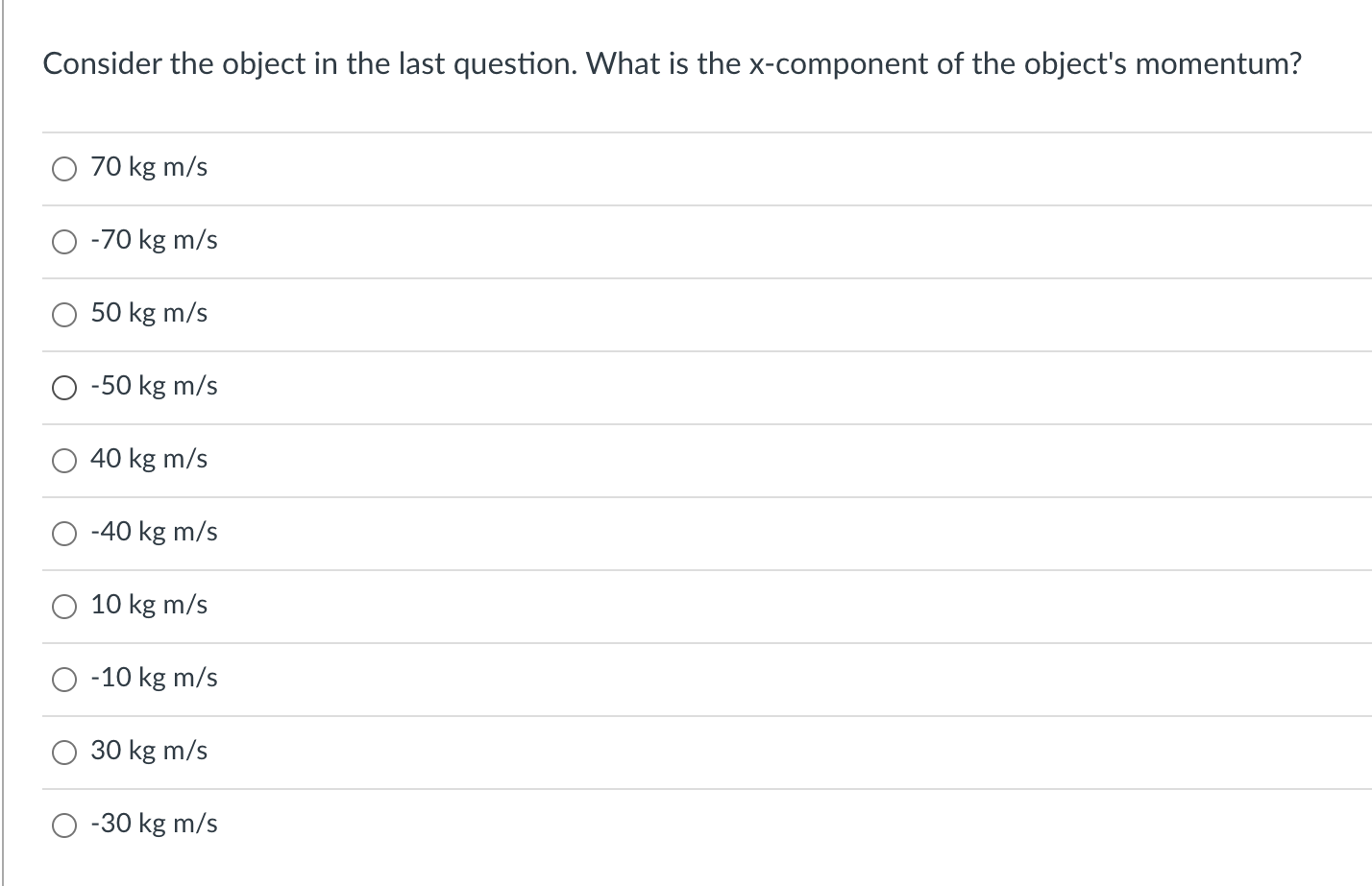 Solved Consider a 5 kg object moves with a velocity of Vo = | Chegg.com