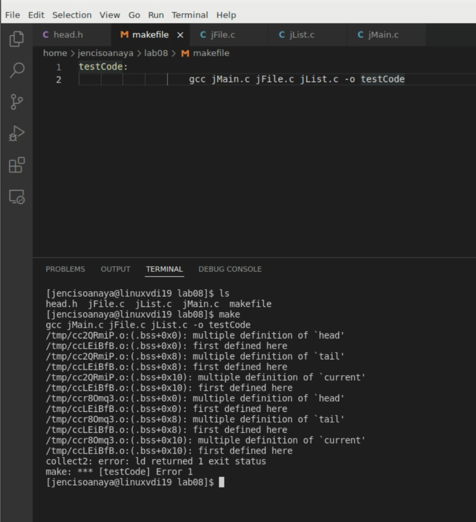 I am getting this issue when running "make" I have | Chegg.com