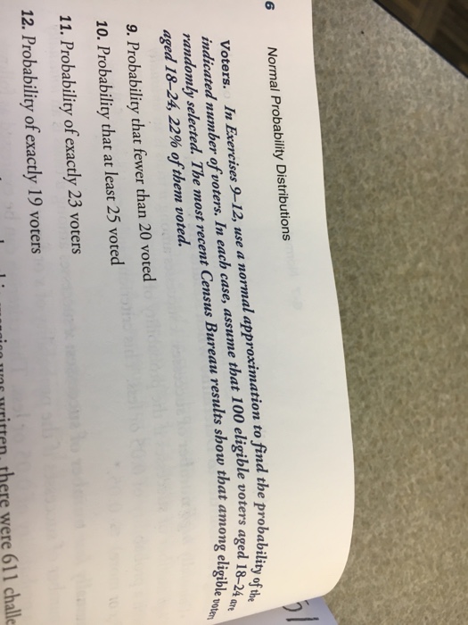 Solved 6 Normal Probability Distributions to find the | Chegg.com