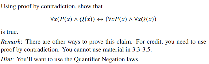 Solved Using proof by contradiction, show that | Chegg.com