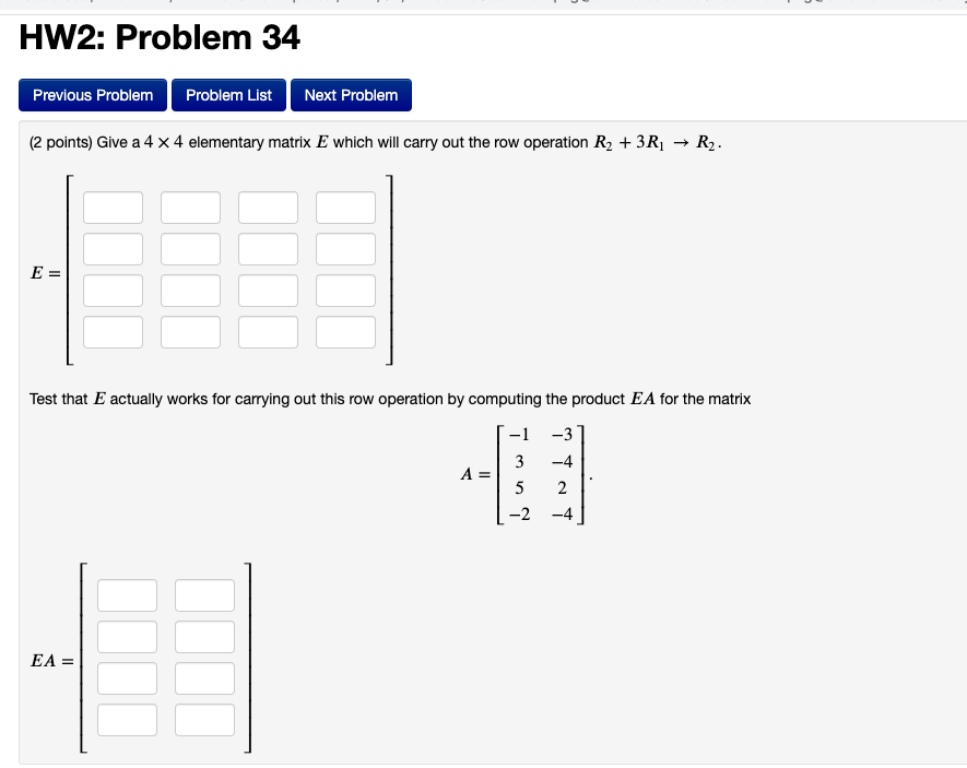 Solved HW2: Problem 34 Previous Problem Problem List Next | Chegg.com