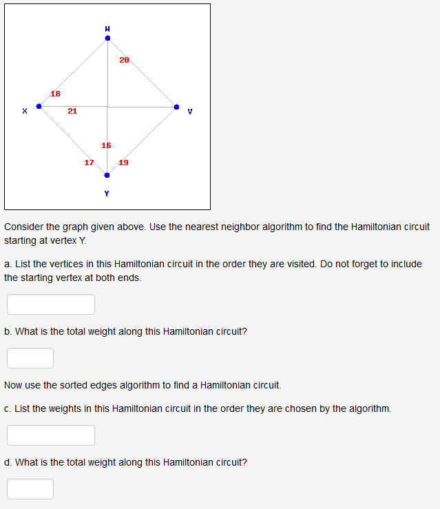 Solved 20 19 Consider the graph given above. Use the nearest | Chegg.com