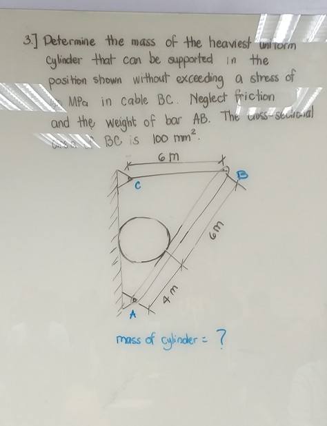 Solved 3.1 Determine the mass of the heaviest uniorm tion | Chegg.com