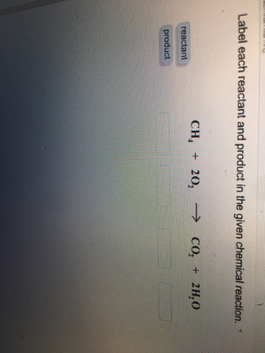 Solved Label each reactant and product in the given chemical | Chegg.com