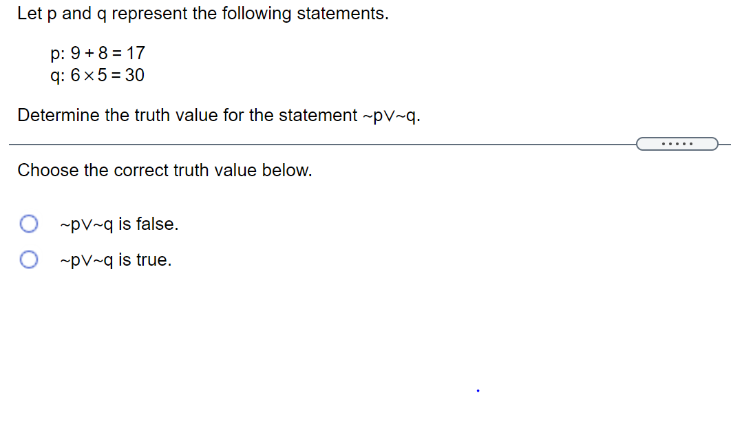 Solved Determine whether the following statement is true or | Chegg.com
