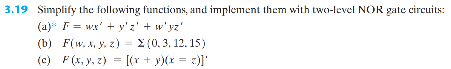 3.19 Simplify the following functions, and implement | Chegg.com 3.19 Simplify the following functions, and implement | Chegg.com