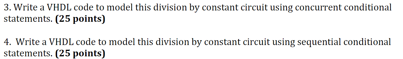 Solved As you know division operator cannot be synthesized | Chegg.com