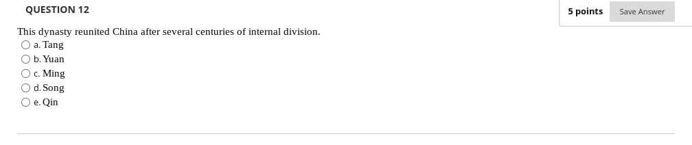 This dynasty reunited China after several centuries | Chegg.com
