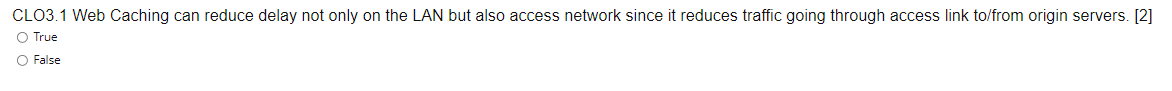 Solved CLO3.1 Web Caching can reduce delay not only on the | Chegg.com