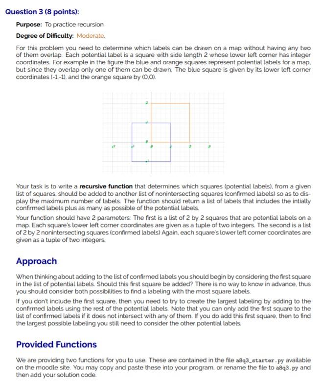 Question 3 8 Points Purpose To Practice Recursion 