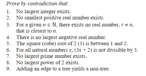 Solved Prove by contradiction that: No largest integer | Chegg.com