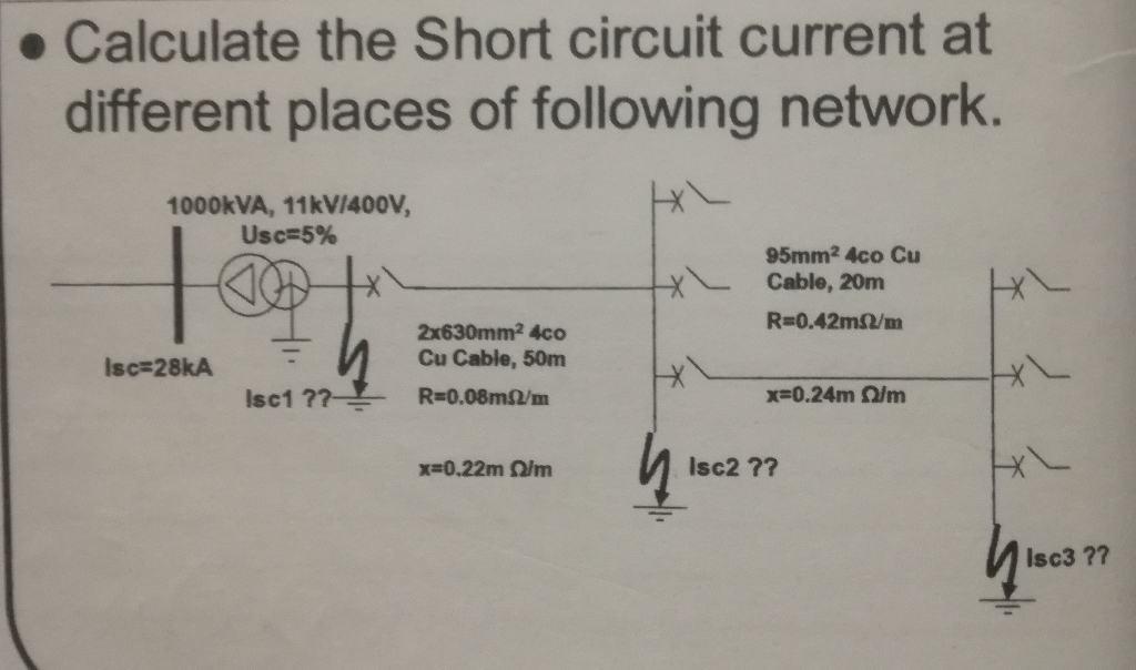 Solved • Calculate the Short circuit current at different | Chegg.com