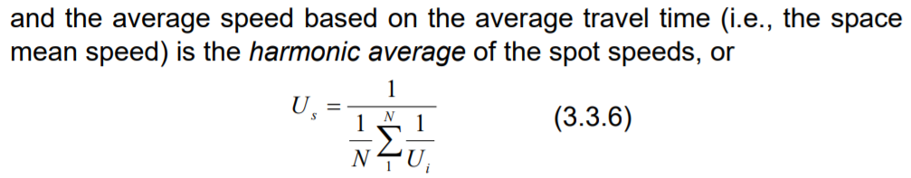 For the data given below, compute the time mean speed | Chegg.com