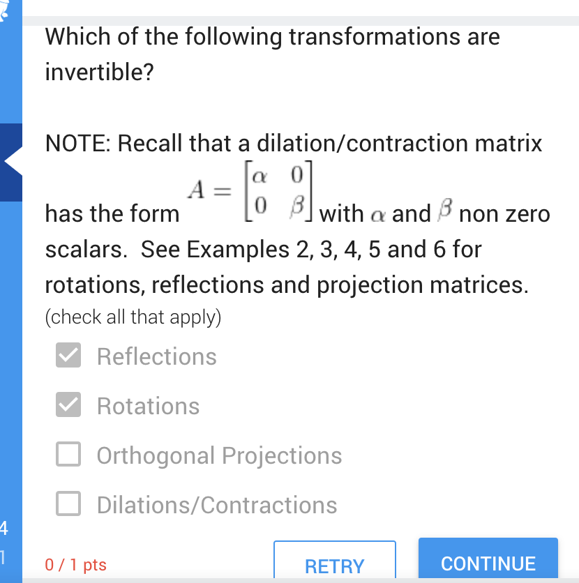 Which of the following transformations are | Chegg.com