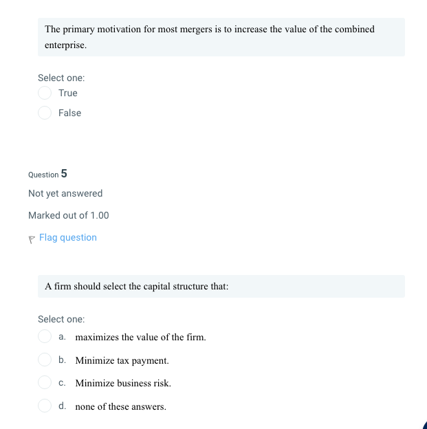 Solved The primary motivation for most mergers is to | Chegg.com