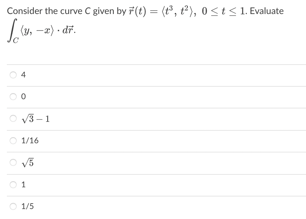 Solved Consider the curve C given by F(t) = {t, ť), 0 | Chegg.com