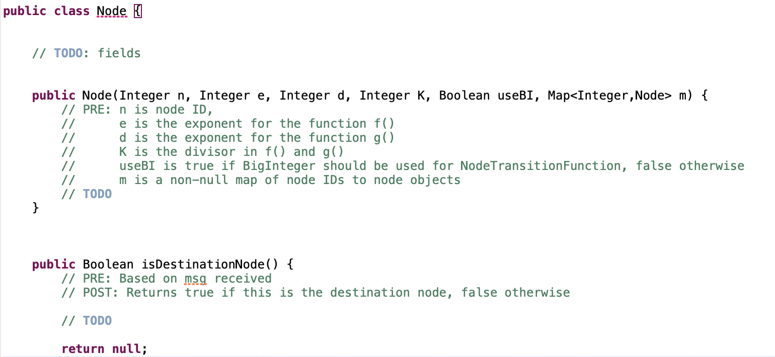 public class Node // TODO: fields public Node | Chegg.com