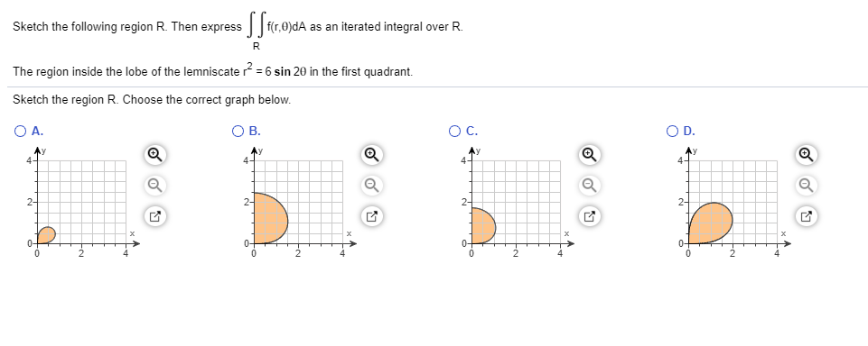 Solved Sketch the following region R. Then express Sfer | Chegg.com