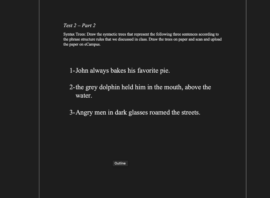 Syntax Trees: Draw the syntactic trees that represent | Chegg.com