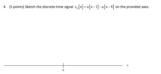 Solved 4. (5 points) Sketch the discrete-time signal | Chegg.com