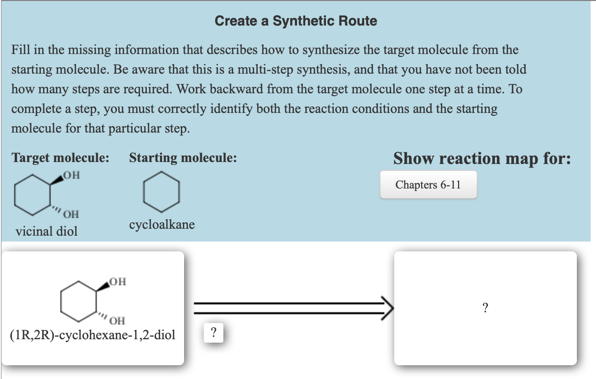 Solved Create a Synthetic Route Fill in the missing | Chegg.com