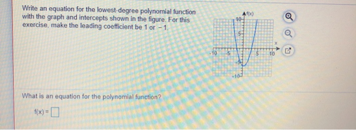 Solved Write an equation for the lowest-degree polynomial | Chegg.com