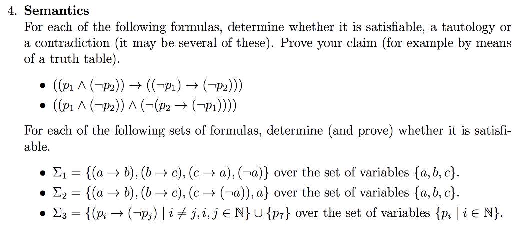 Solved For each of the following formulas, determine whether | Chegg.com
