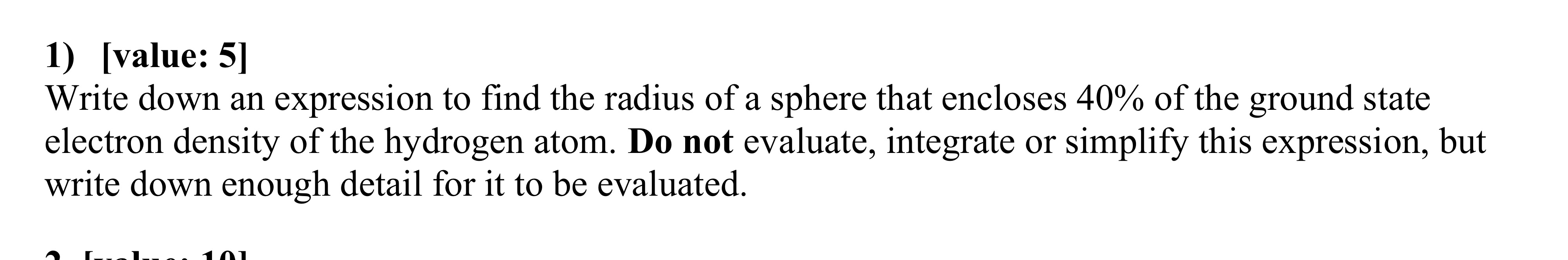 Solved 1) [value: 5] Write down an expression to find the | Chegg.com