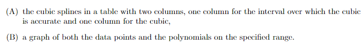 Solved Construct the periodic cubic spline approximation for | Chegg.com