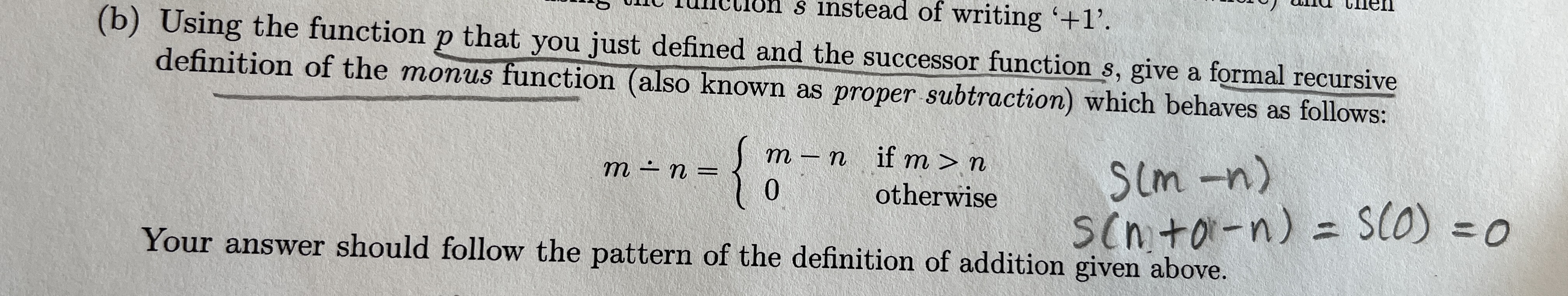Solved (b) Using the function p that you just defined and | Chegg.com