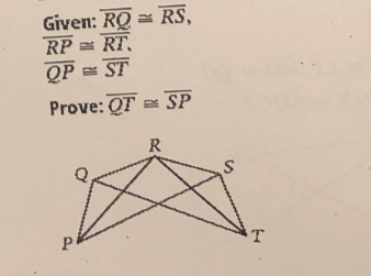 Solved RS RP RT QP ST Given: RQ Prove: OT SP RR P T | Chegg.com