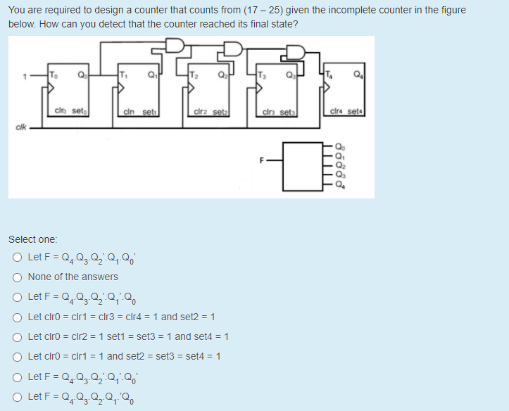 Solved You are required to design a counter that counts from | Chegg.com
