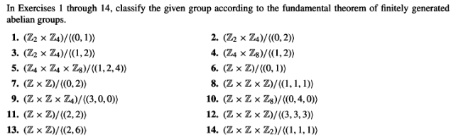 In Exercises 1 through 14, classify the given group | Chegg.com
