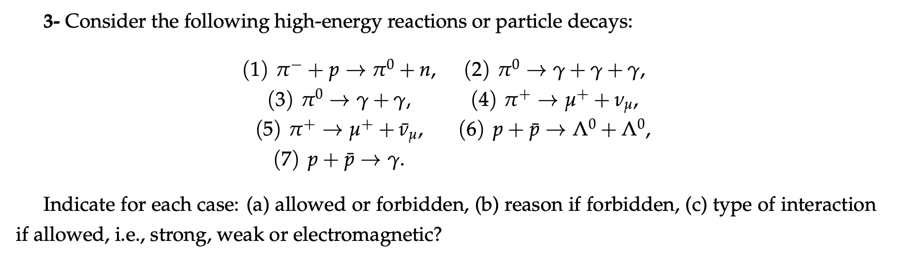 Solved Consider the following high-energy reactions or | Chegg.com