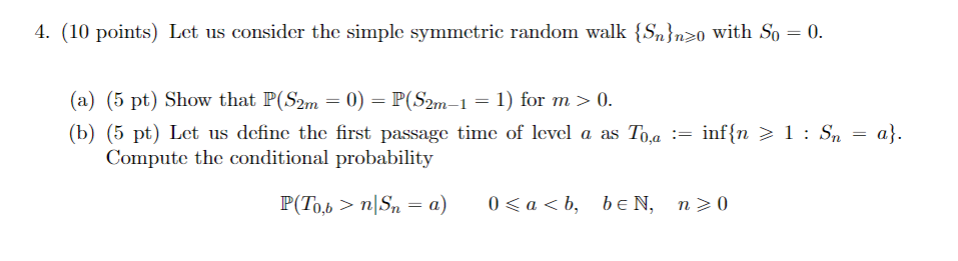 Solved 4. (10 points) Let us consider the simple symmetric | Chegg.com