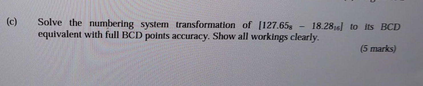 Solved Solve the numbering system transformation of | Chegg.com