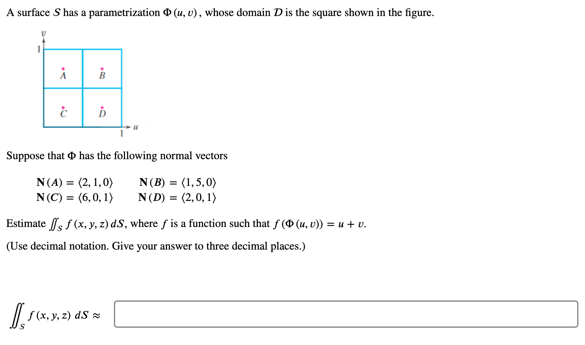 Solved A Surface S Has A Parametrization Φ U V Whose