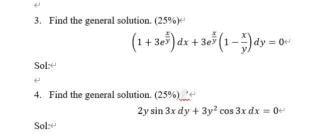 Solved 3. Find The General Solution. (25\%) 