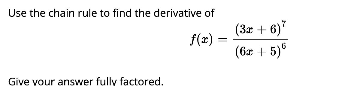 Solved Use the chain rule to find the derivative | Chegg.com