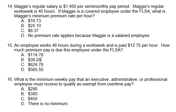 Solved 14. Maggie's regular salary is $1,450 per semimonthly | Chegg.com